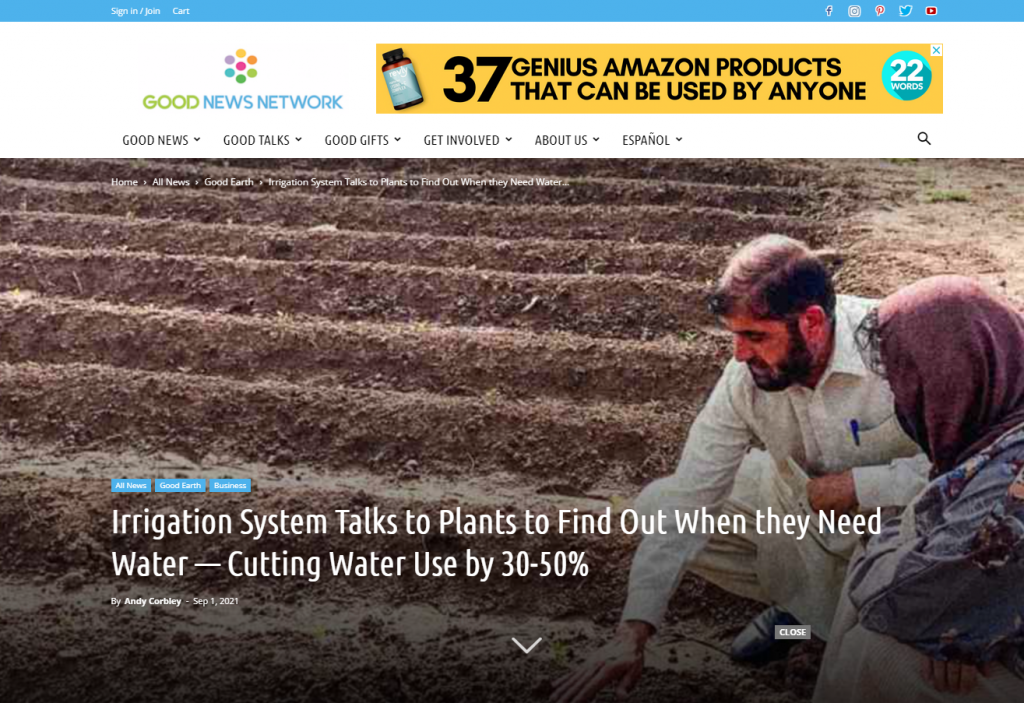 RDI Featured in Good News Network For Cutting Water Use by 30-50% ...